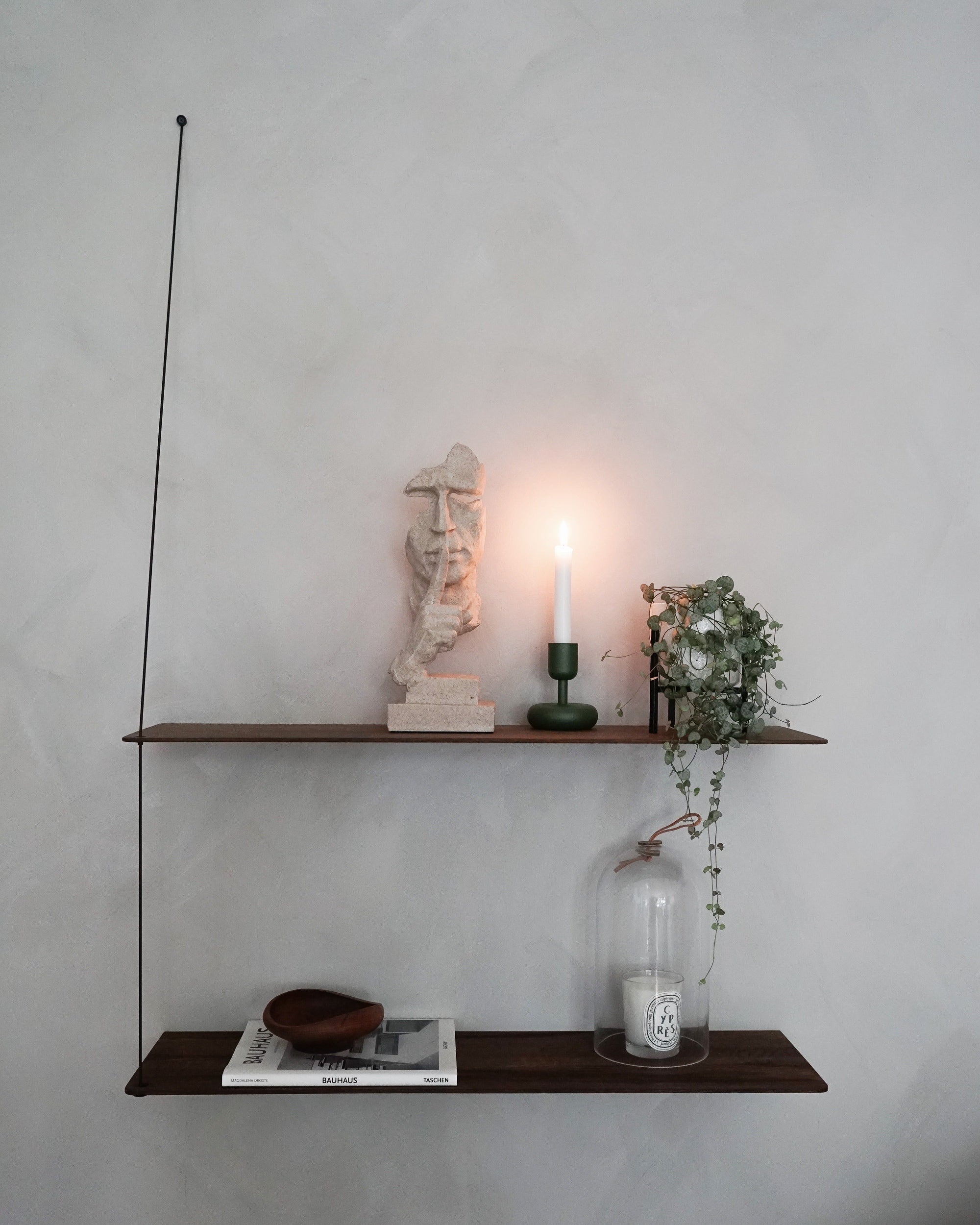 Stedge shelf (80 cm) - Smoked oak